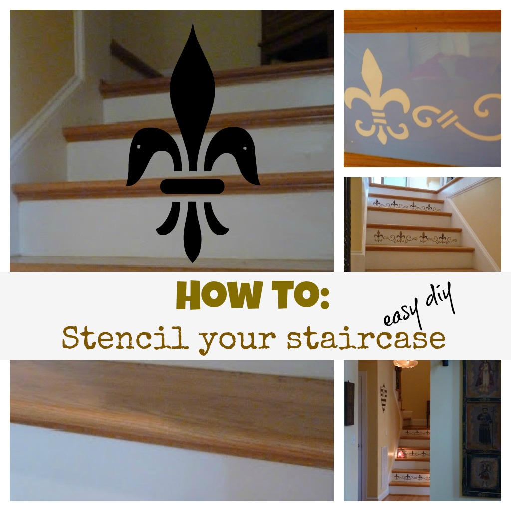 How to stencils stairs - Debbiedoo's