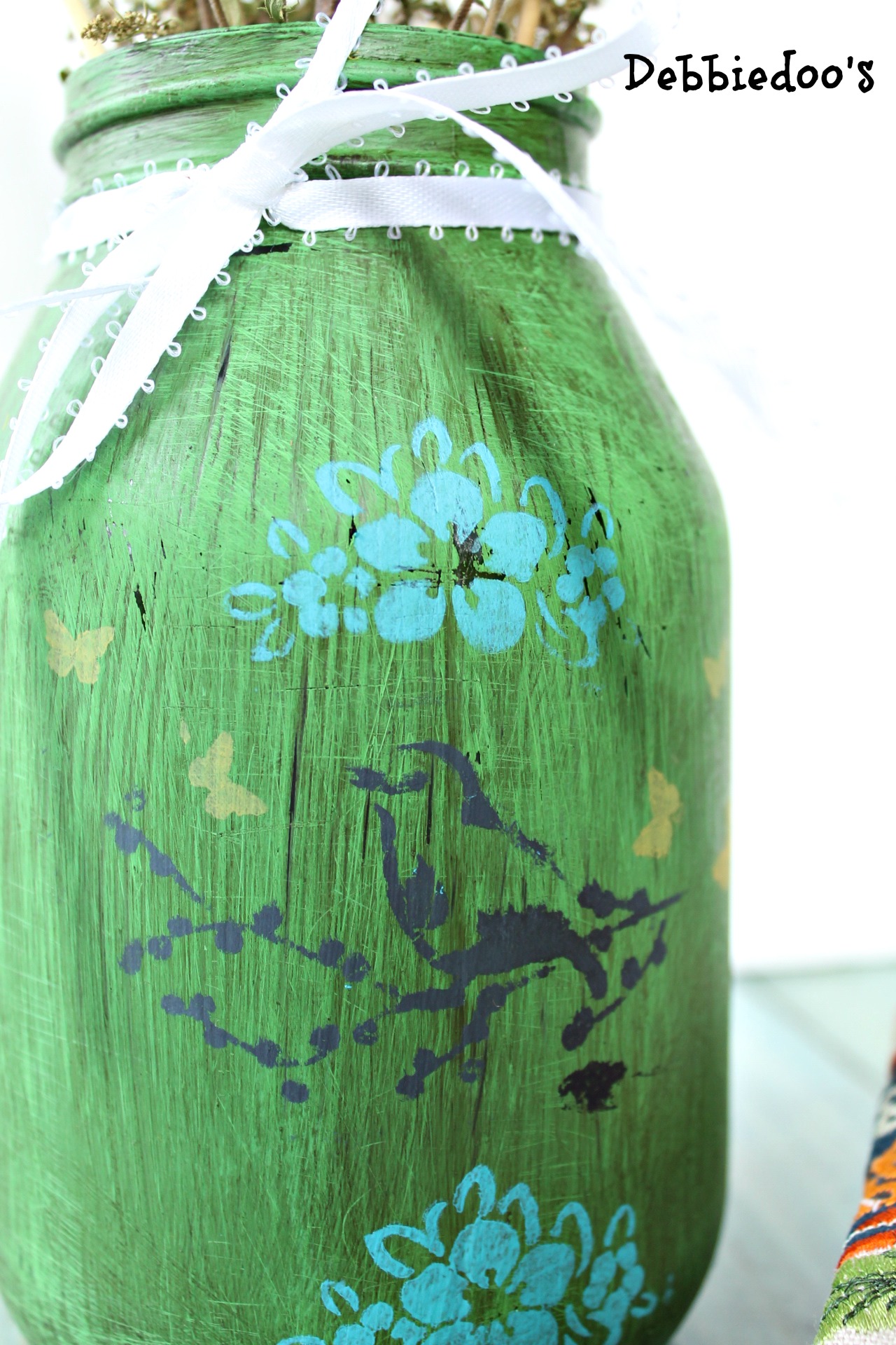 Recycled glass jar crafts - Debbiedoos