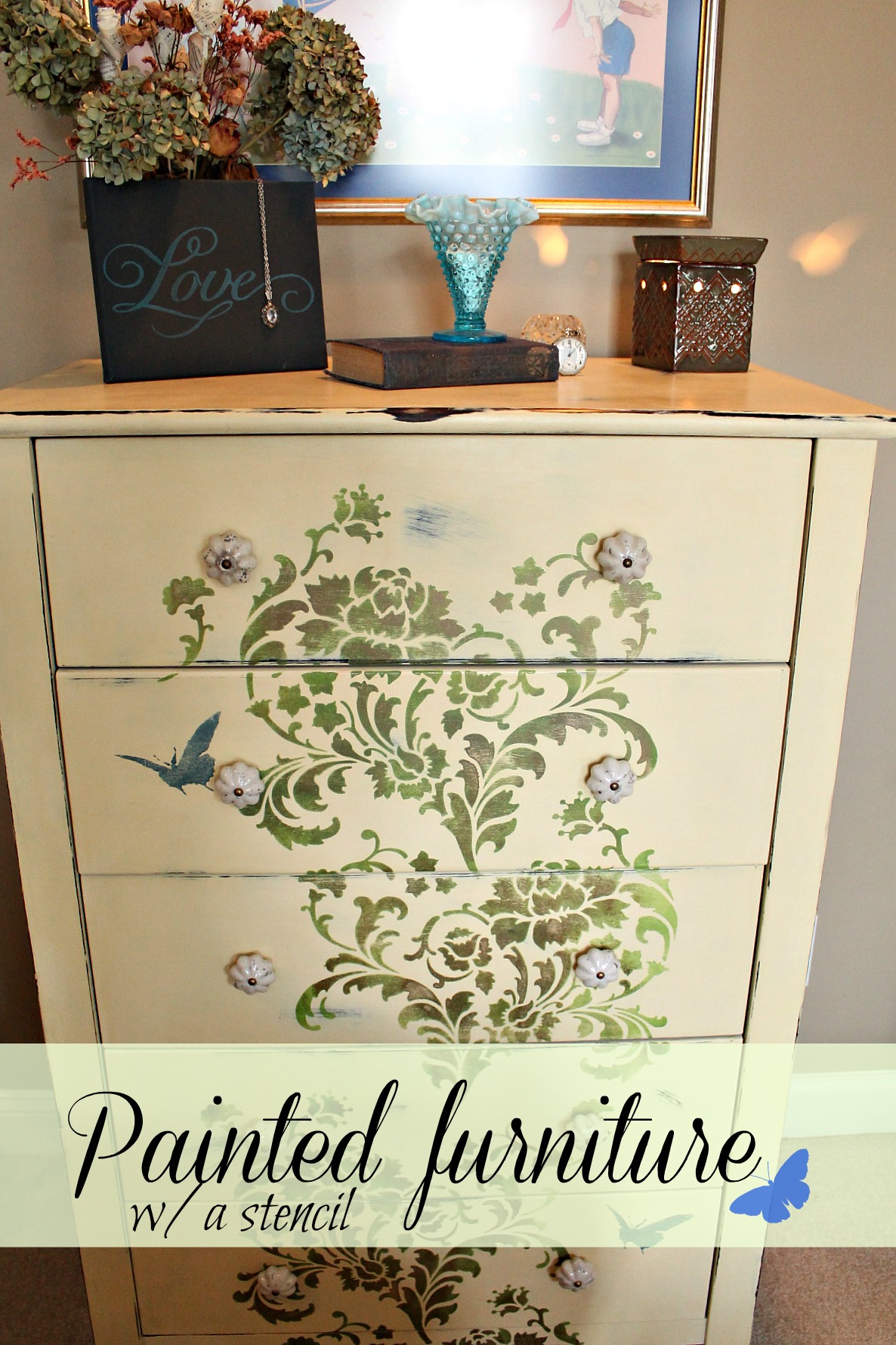 How To Stencil On Furniture Debbiedoo s