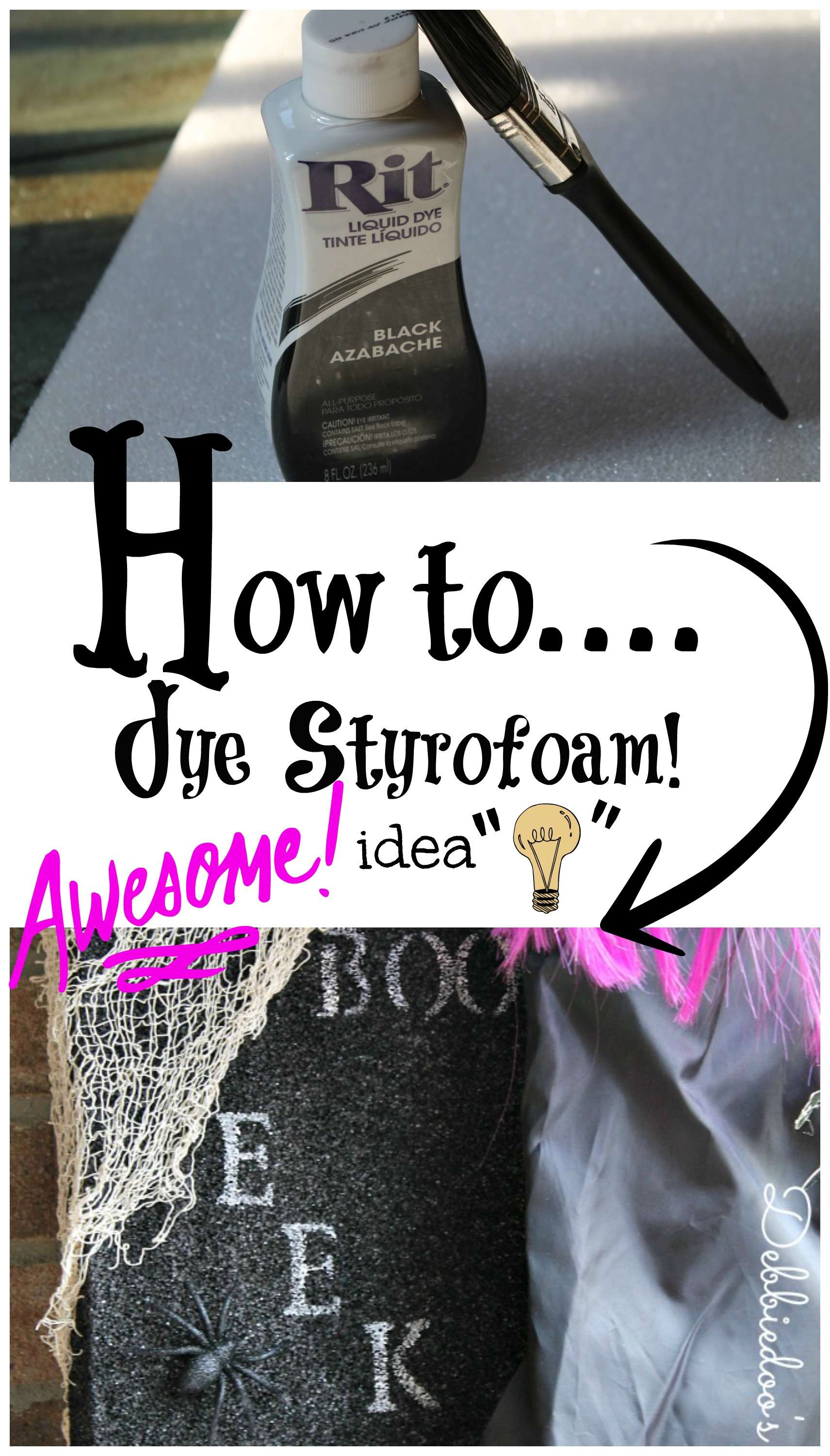 Crafting With Styrofoam {halloween Craft} Debbiedoos