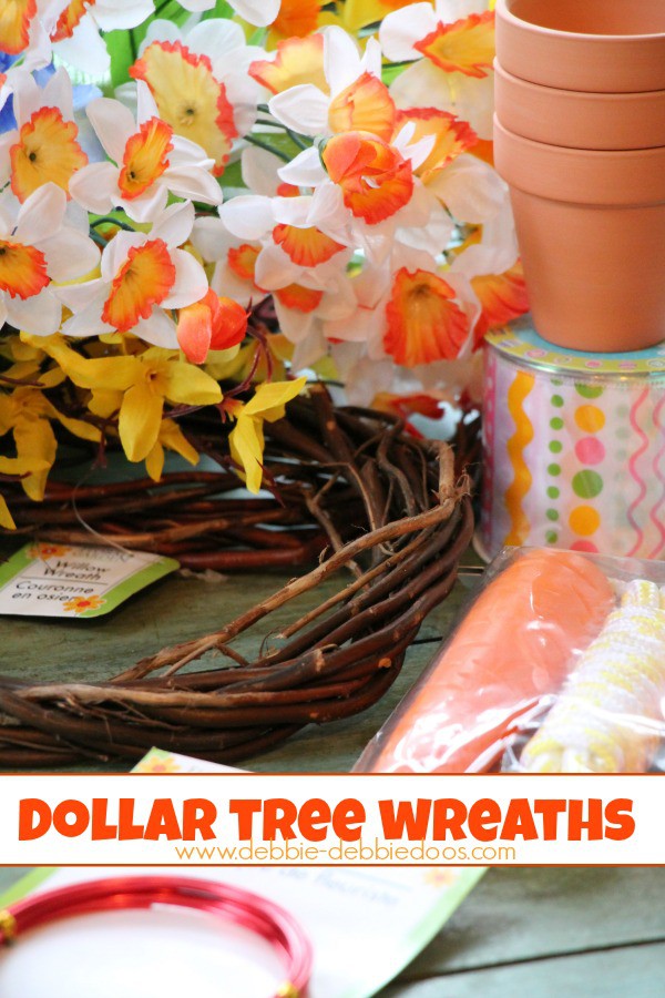 How to make Dollar tree Spring wreaths - Debbiedoos