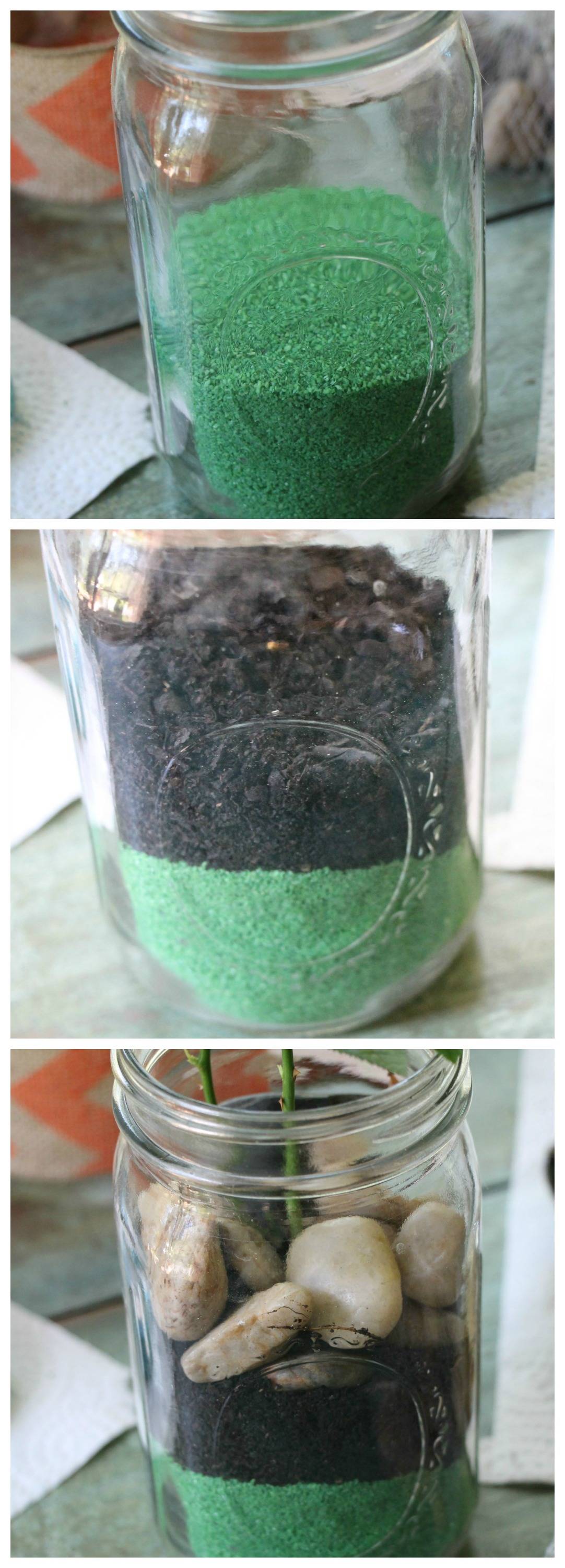 I never promised you a rose garden, in a mason jar - Debbiedoos