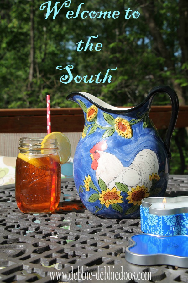 Sipping Southern sweet tea on the patio - Debbiedoos